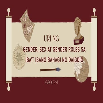 Group 1 - Modyul 1_ Uri ng Sex, Gender, at Gender Roles sa Iba't Ibang ...