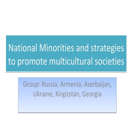 Group 1 national minorities and strategies to promote multicultural ...
