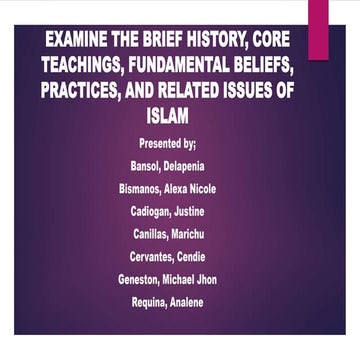 ISLAM: RELIGION, PRACTICES, AND DOCTRINES | PPTX