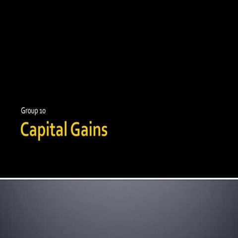Capital gains ppt | PDF