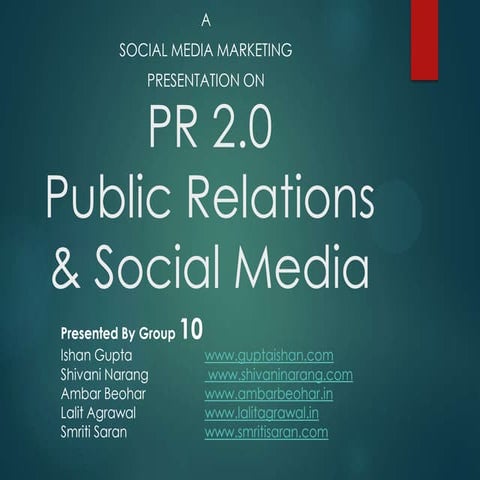 The Impact of Social Media on Public Relations | PDF