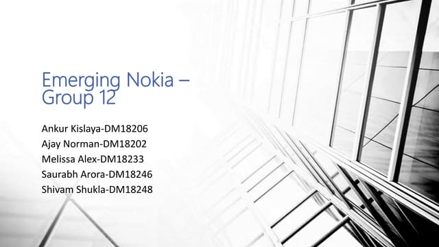 Case study NOKIA failure | PPTX