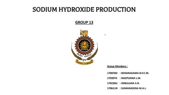 Manufacture of Sodium Hydroxide | DOCX | Chemistry | Science