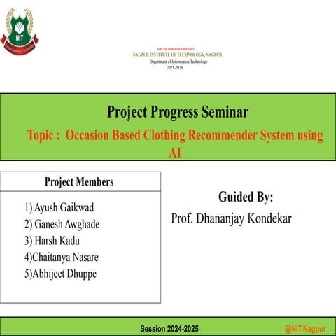 Group 13 Project presentation final year | PPTX