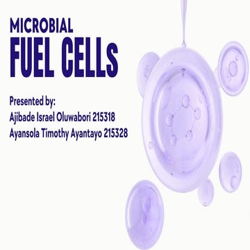 Group 14 presentation.pptx on Microbial fuel cell | PPTX | Biotech and Biomedical Industry ...