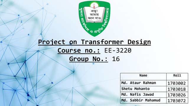 Transformer design 2072 batch IOE - TU | DOCX