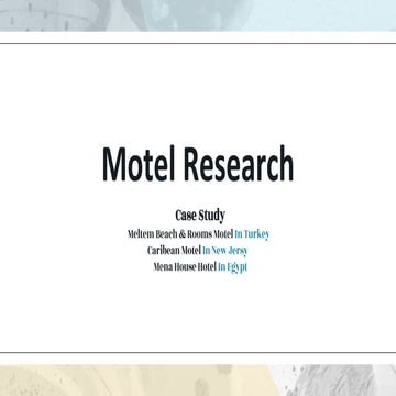 Motel Research case study | PPTX