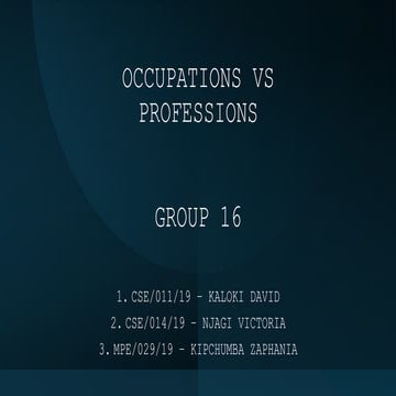 GROUP 16.OCCUPATIONS VS PROFESSIONS.pptx