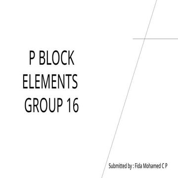 GROUP 16 elements in the periodic table. | PPTX