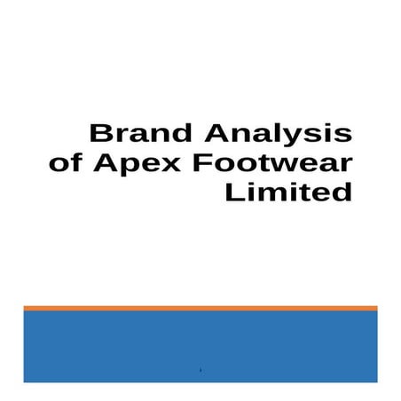 Group 1 brand analysis of apex footwear | DOC