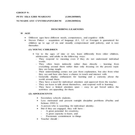 Group 1, ch. 3 describing learners | DOCX