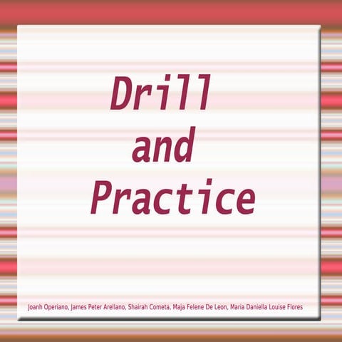 Drill and Practice method | PPTX