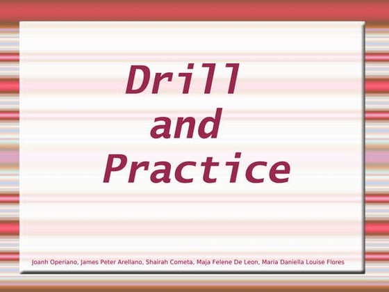 Drill and Practice method | PPT