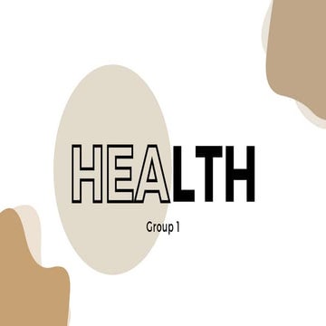 Health graphic organizer | PPTX