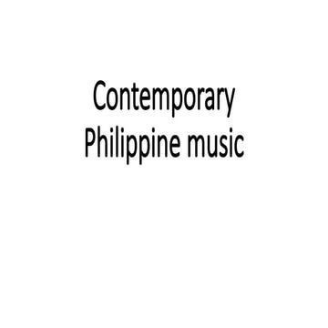 Contemporary phil. music music 10-q3 | PPTX