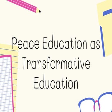 GROUP 1 PEACE EDUCATION hsjwiiehrrhrjrkr | PPTX