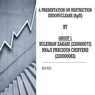 Presentation on Restriction enzyme BglII (BgIII).pptx | Chemistry | Science