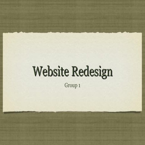Group1 redesign | PPT