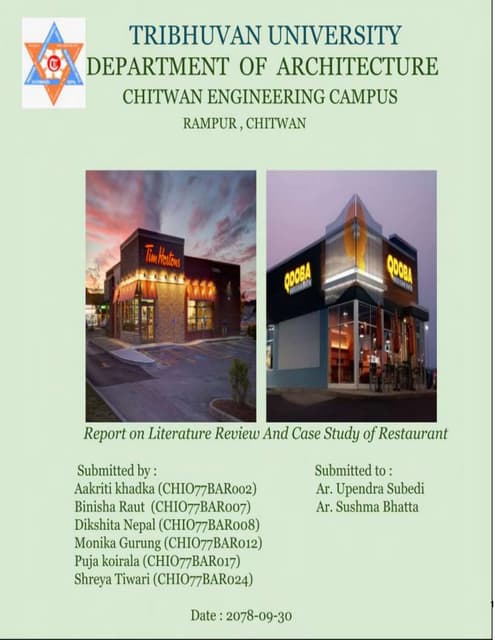 A Case Study Report at Restaurant | PPT