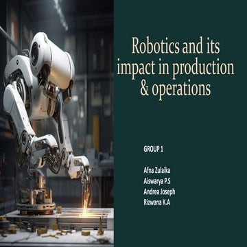 Robotics in operations management for mbant | PPTX | Logistics and ...