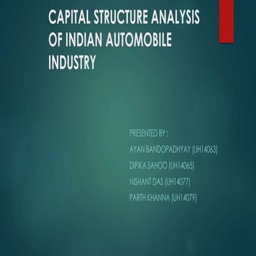 Capital Structure Analysis | PPTX