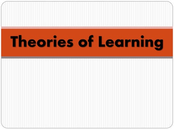 Learning theories | PPT