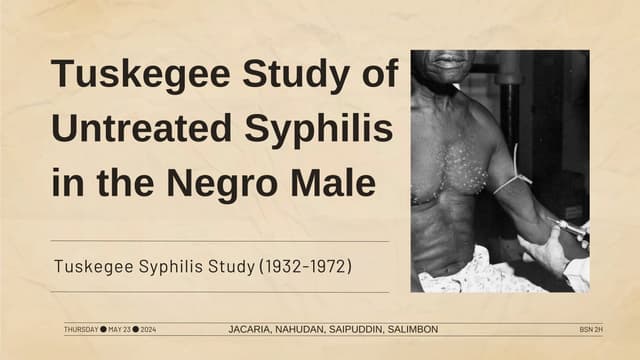 Tuskegee study | PPTX