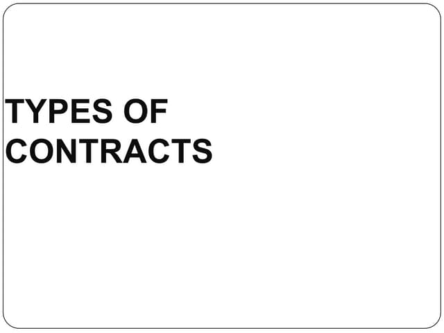 Types of contract in Project management | PPT