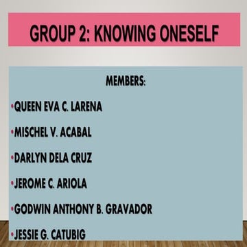 Knowing Oneself | PDF