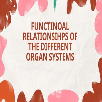 Grade 12 Life and Science- Functional Relationships of the Different ...