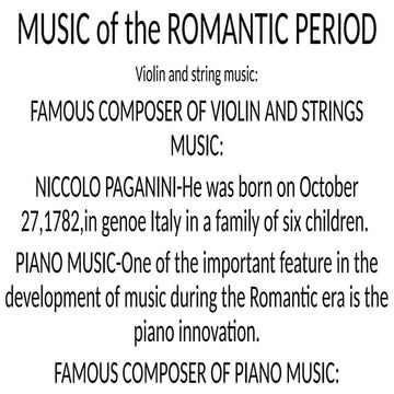 Romantic MUsic - Mapeh 9 quarter 3 .pptx