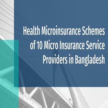 Health microinsurance schemes of 10 micro insurance service providers ...