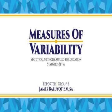 Measures of Variability part 1 | PPT