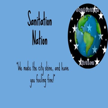 2018 Ambassador Leaders Community Action Plan - Sanitation Nation | PPT