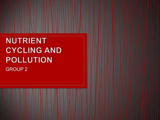Nutrient Cycling | PPT
