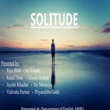 Group 2 -SOLITUDE- .CLASSROOM PRESENTATION | PPTX