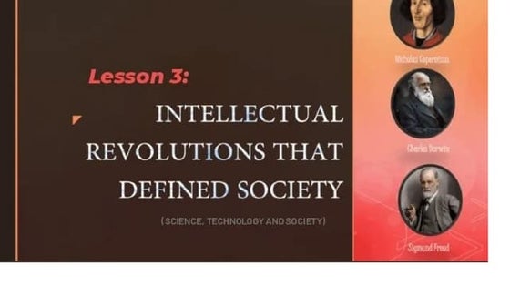 Intellectual Revolution (STS) | PPTX | Biological Sciences | Science