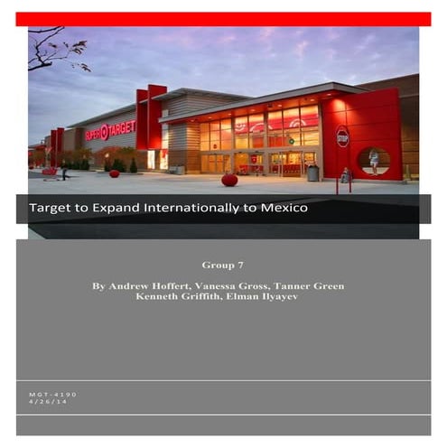 Group 7 Final: Target to Expand Internationally to Mexico (final draft ...