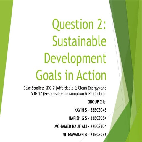 Sustainable Development Goals in Action: Case Studies on Affordable ...