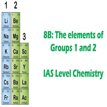 Group 2 Elements - Trends and Properties | PPT