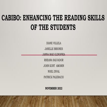 reading skills of the students through cabibo | PPTX