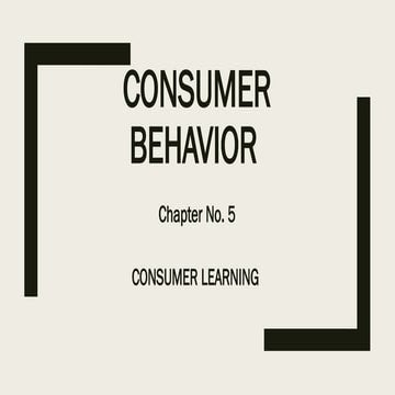 Group 2 consumer learning of consumer behavior | PPTX