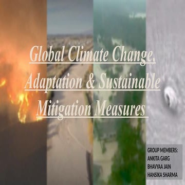 global climate change adaptation and sustainable mitigation measures | PPTX