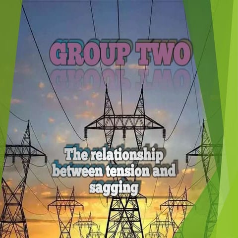 Sag in overhead transmission line, sag calculation & string chart | PPT