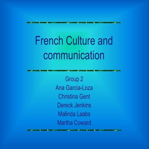Group 2 french communication | PPTX