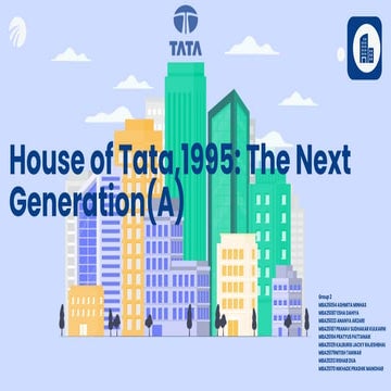 House of tata case analysis presentation | PDF
