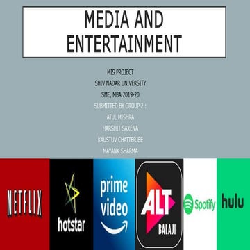 Technologies in Media and Entertainment Industry | PPTX