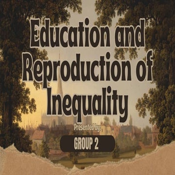 Class inequality | PPTX