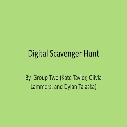 Digital Scavenger Hunt | PPTX