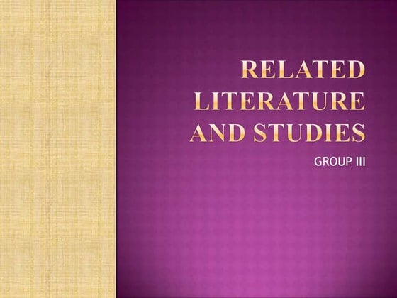 Chapter 2-Realated literature and Studies | DOCX